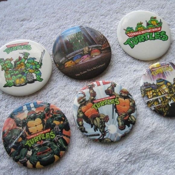 Accessories | 6 Teenage Mutant Ninja Turtles Tmnt Hot Button Pin Back ...